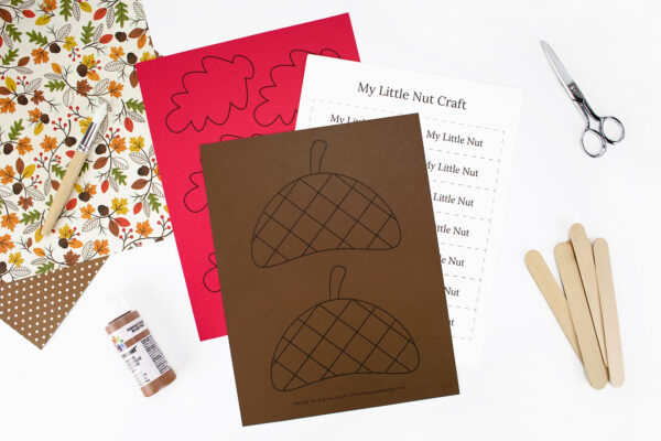 Popsicle Stick Acorn Craft - Fireflies and Mud Pies