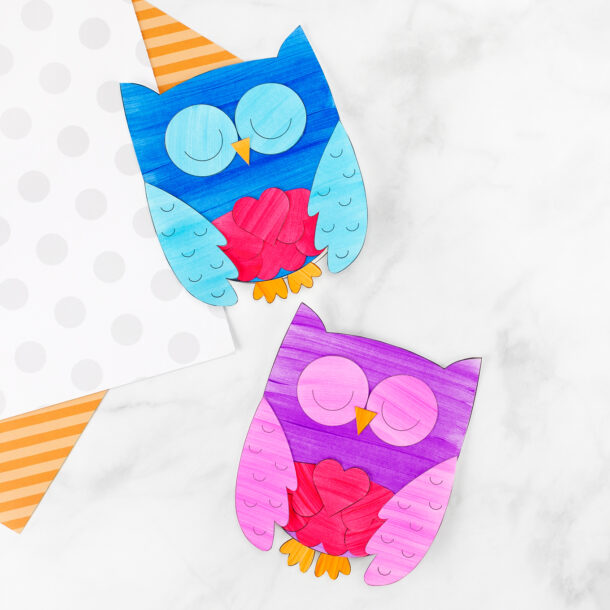 Owl Valentine with Owl Template - Fireflies and Mud Pies