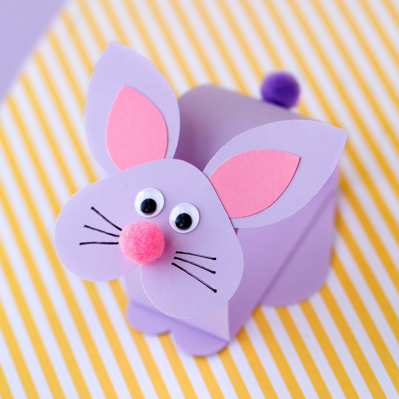 Paper Bobble Head Bunny Craft For Kids