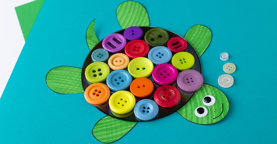 Colorful CD & Button Turtle Craft for Kids | Fireflies and Mud Pies